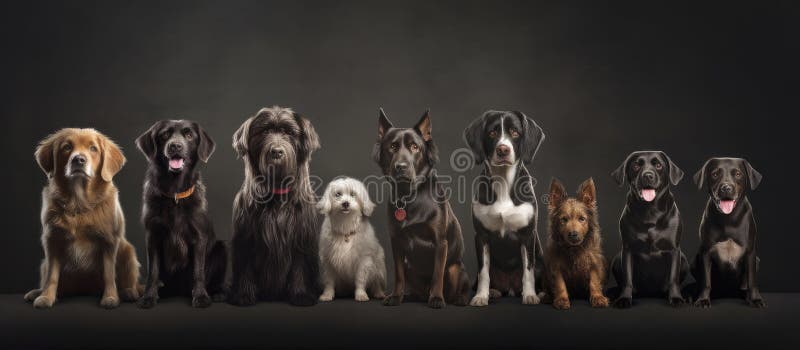 A set of dogs stock image. Illustration of mother, nature - 278372323