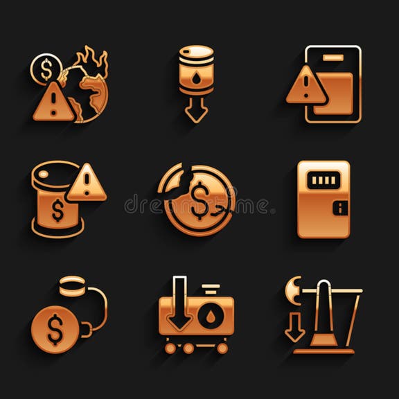 Set Dollar Rate Decrease, Drop in Crude Oil Price, Prison Cell Door, Debt Ball Chained To Coin ...