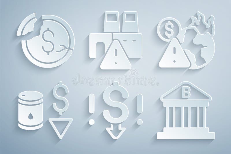 Set Dollar Rate Decrease, Global Economic Crisis, Drop in Crude Oil Price, Bank Building ...