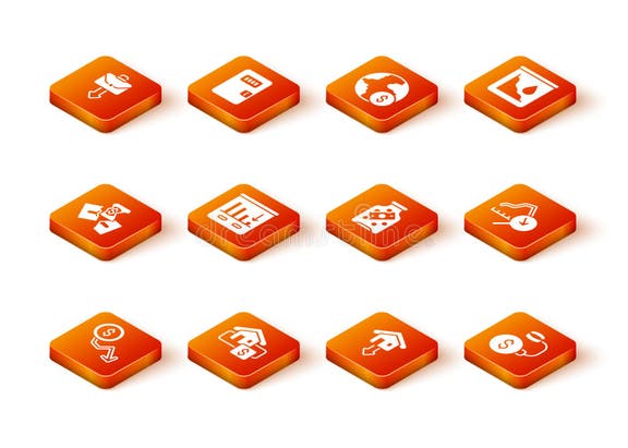 Set Dollar Rate Decrease, Hanging Sign with Sale, Tearing Money ...