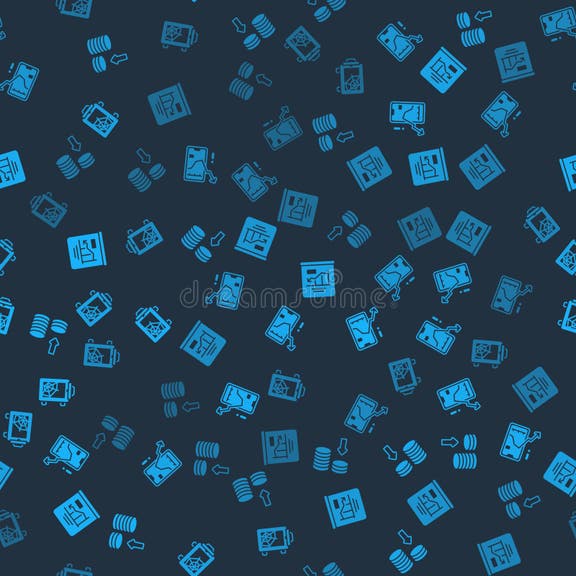 Set Dollar Rate Decrease, Mobile Stock Trading, Pie Chart Infographic and Safe on Seamless ...