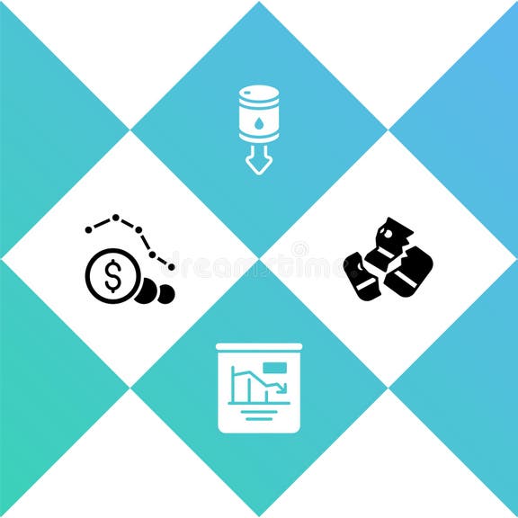 Set Dollar Rate Decrease, Pie Chart Infographic, Drop Crude Oil Price ...