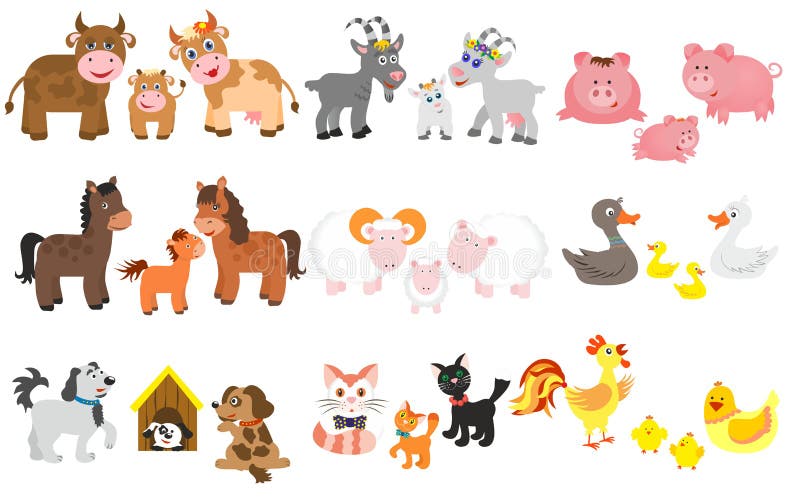 Barn With Animals Clipart Cartoon