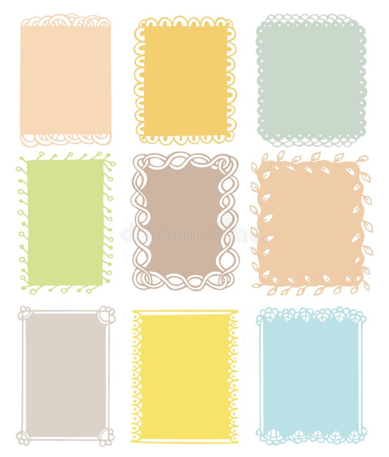 Colored Swirl Borders Stock Illustrations – 448 Colored Swirl Borders ...
