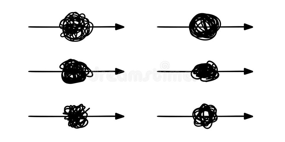Set of Doodle Complex Path Lines. Vector Illustration. Stock Vector ...
