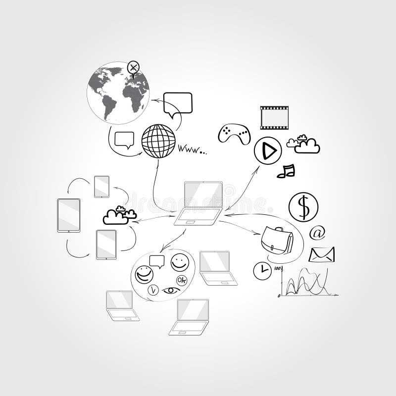 Math linear illustration stock vector. Illustration of icon - 61990614