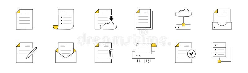 Documents Doodle Icons Stock Illustrations – 162 Documents Doodle Icons ...