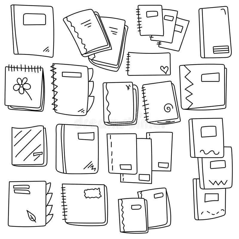 School Materials Doodle Stock Illustrations – 977 School Materials ...