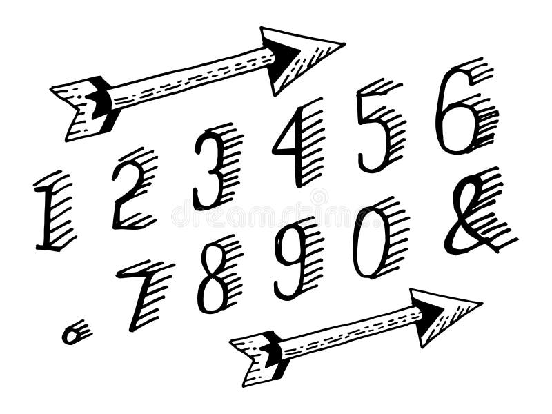 Number Six Sketched Stock Illustrations – 26 Number Six Sketched Stock ...