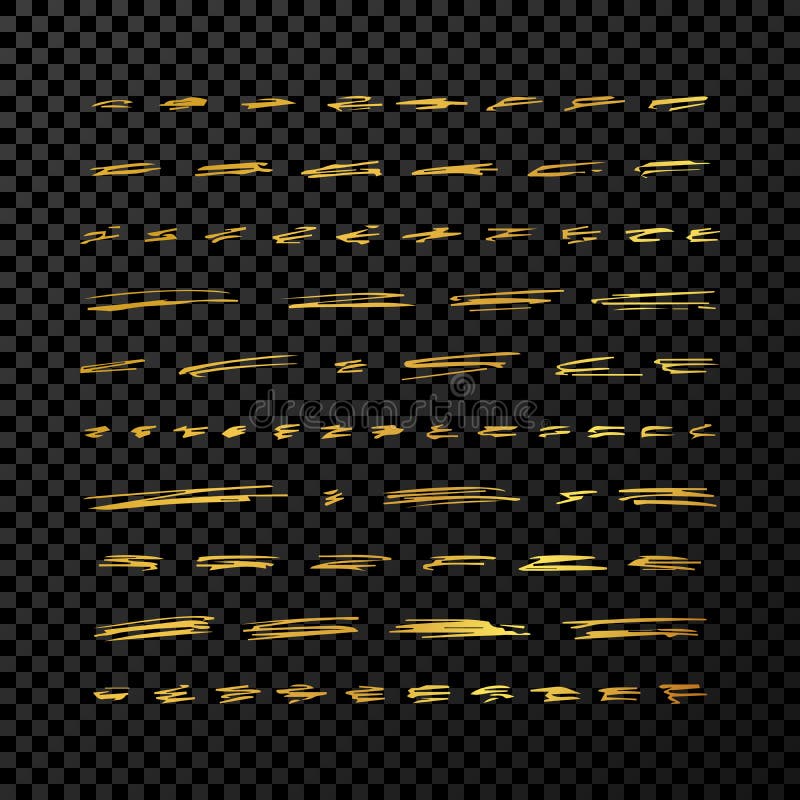 Set of Doodle Style Various Marker Borders, Wavy Lines and Strokes ...