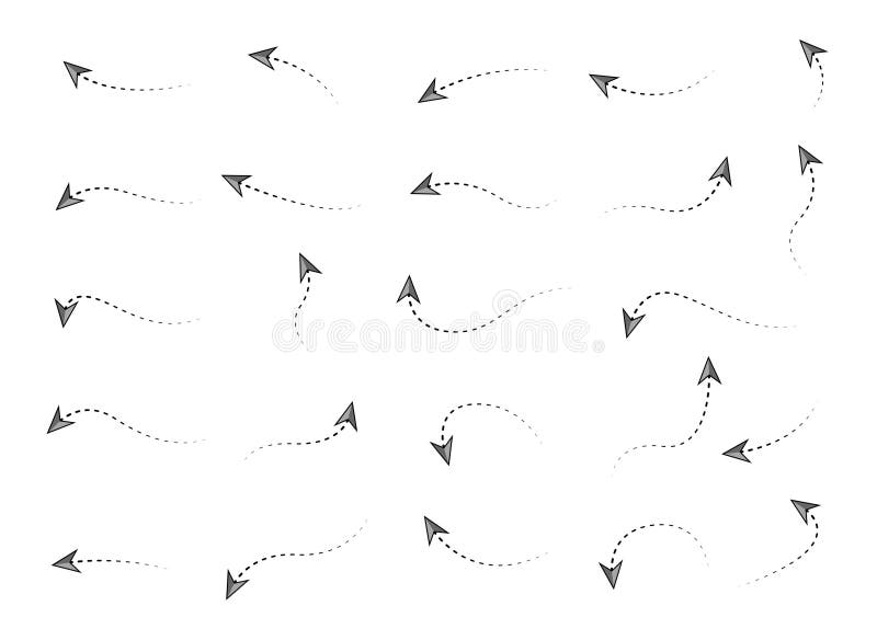 Set of Doodles Art of Arrow Shapes - Different Shapes of Arrow Designs ...