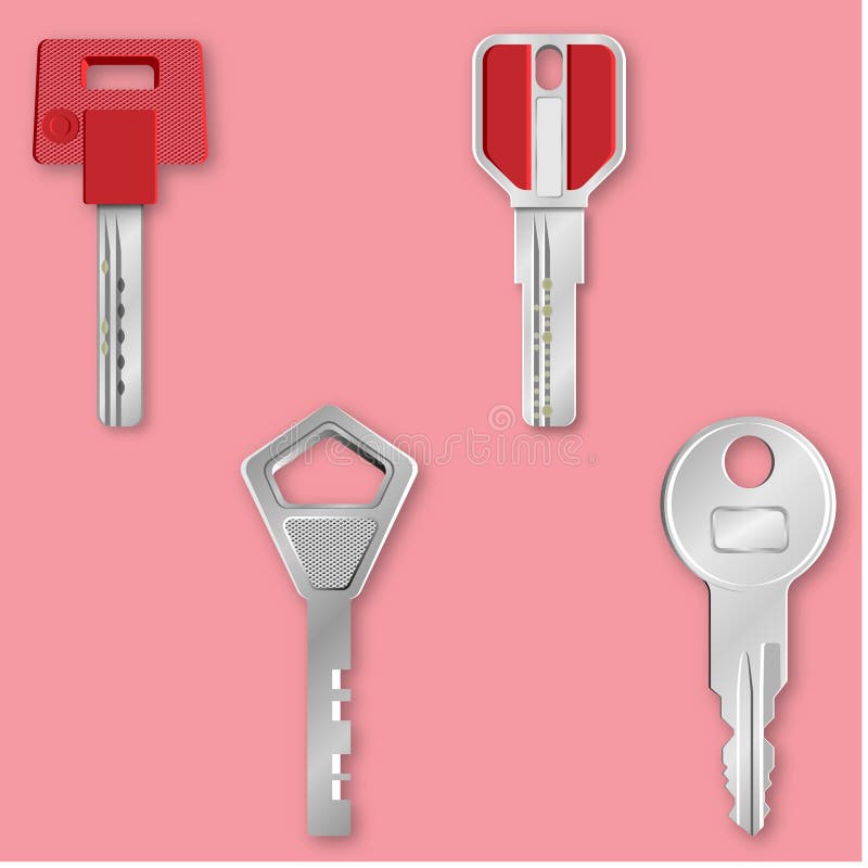 Set of door keys stock illustration. Illustration of safety - 98432299