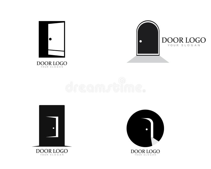 Set of Door Logo Template Vector Icon Illustration Stock Vector ...