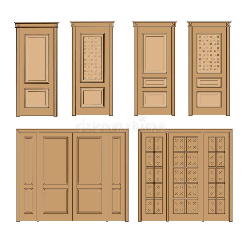 Set door sketch stock illustration. Illustration of architecture - 91306790