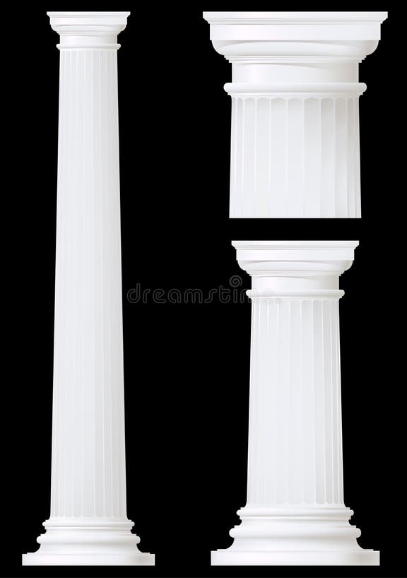 Set of doric column stock vector. Illustration of leaf - 35375455