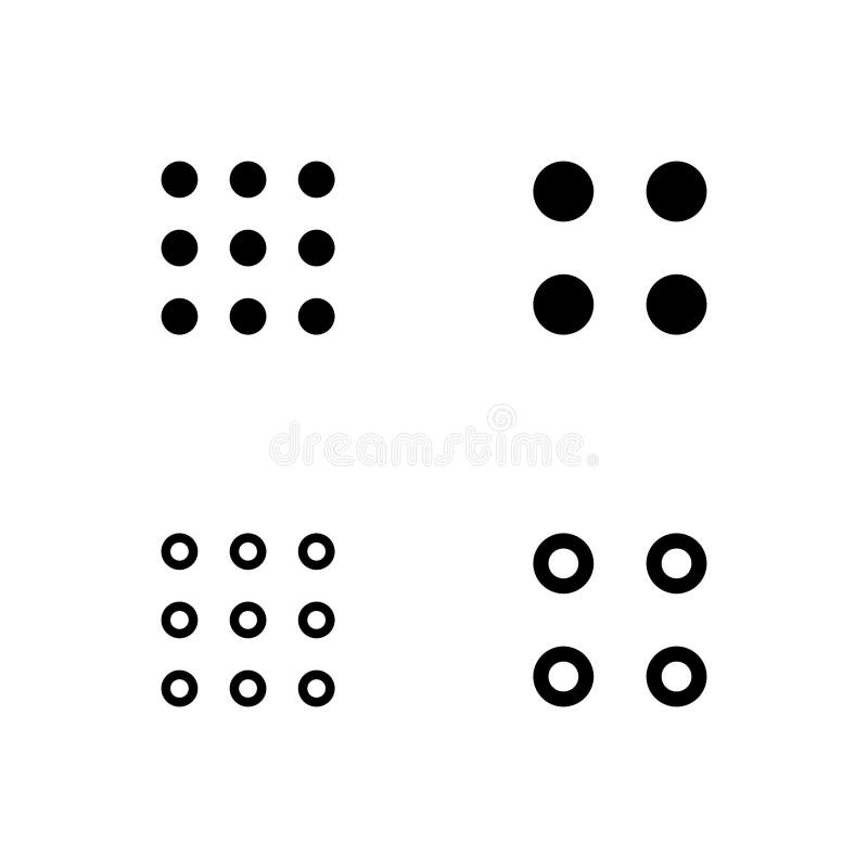 Dot Menu Icon Set. Menu Icon Set. Stock Vector - Illustration of ...