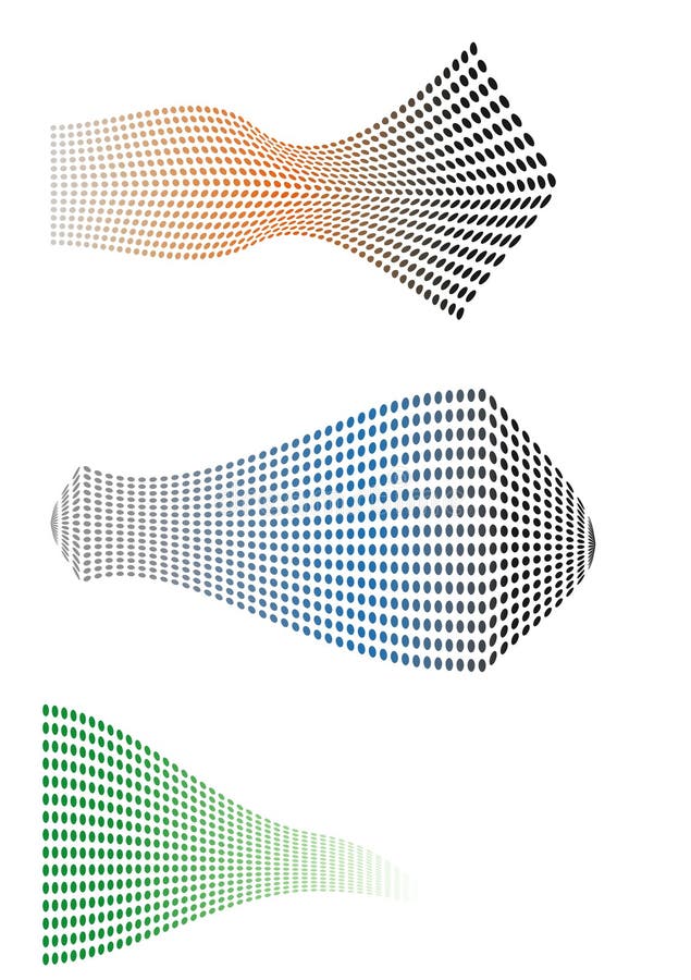 Vector Doted Curve Shaped And Colourful Twist Shape Background Stock ...