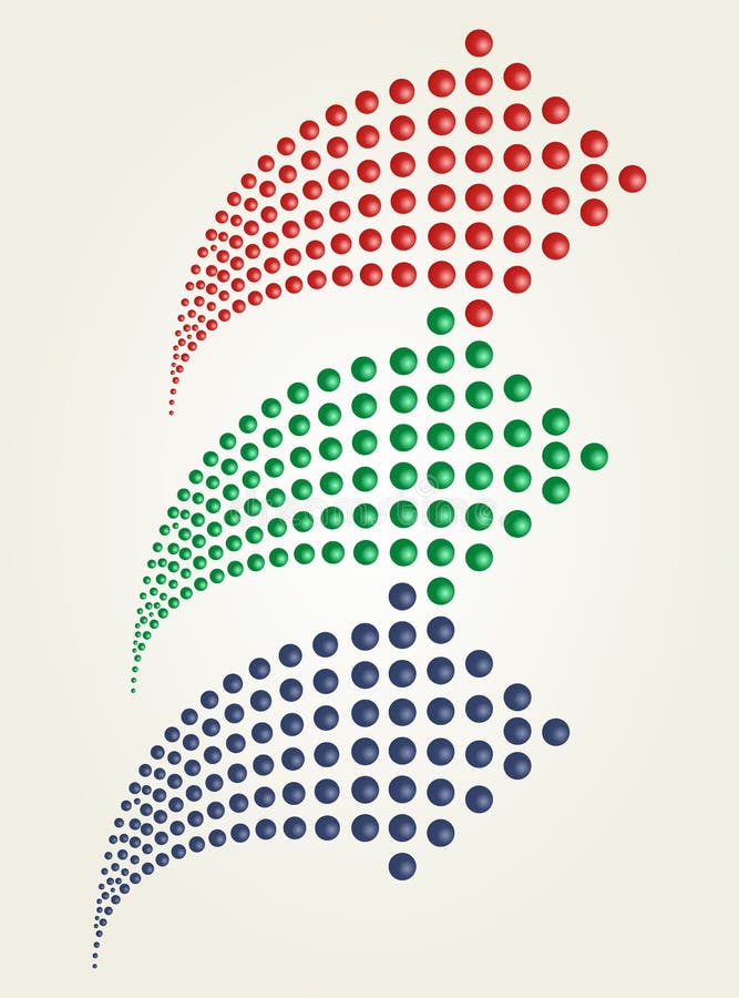 Set of Dots Arrows. Vector Illustration Stock Vector - Illustration of ...