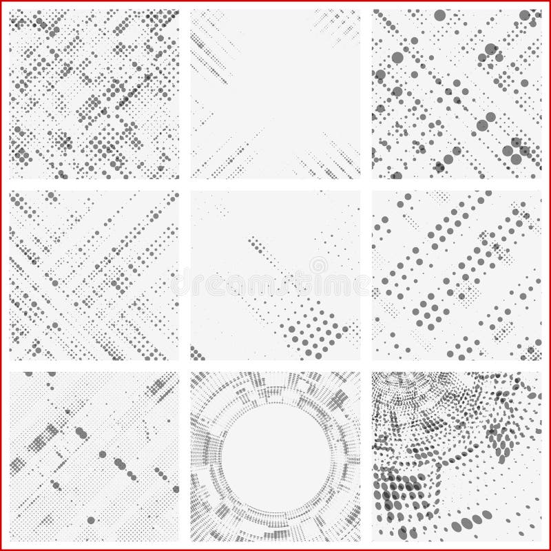 Set of Dotted Abstract Forms Stock Vector - Illustration of geometric ...