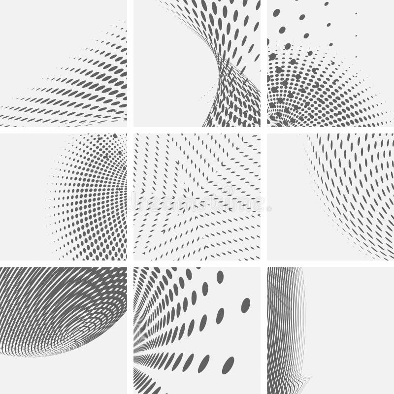 Set of Dotted Abstract Forms Stock Vector - Illustration of modern ...