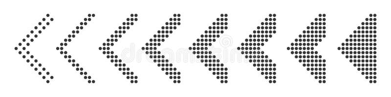 Set of Dotted Arrows - Vector Stock Illustration - Illustration of ...