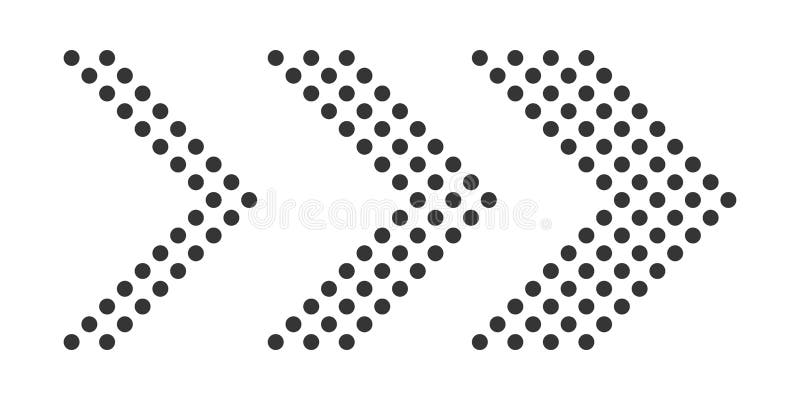 Set of Dotted Arrows - Vector Stock Illustration - Illustration of ...