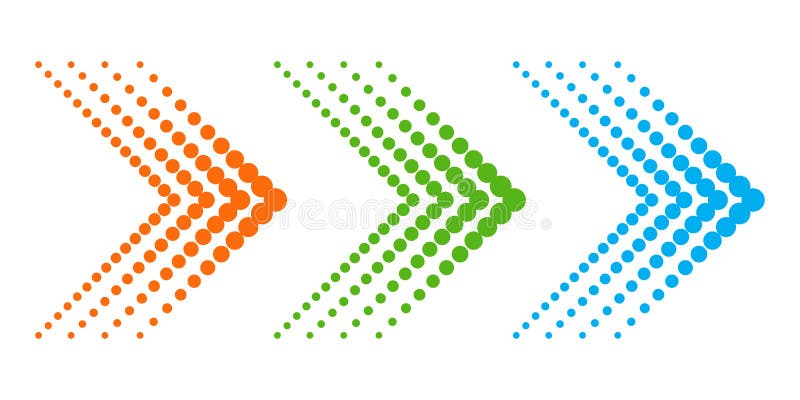 Set of Dotted Arrows - Vector Stock Illustration - Illustration of ...
