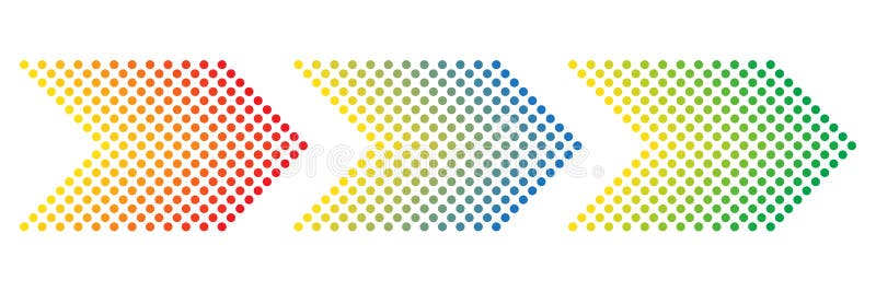 Set of Dotted Arrows - Vector Stock Illustration - Illustration of fast ...