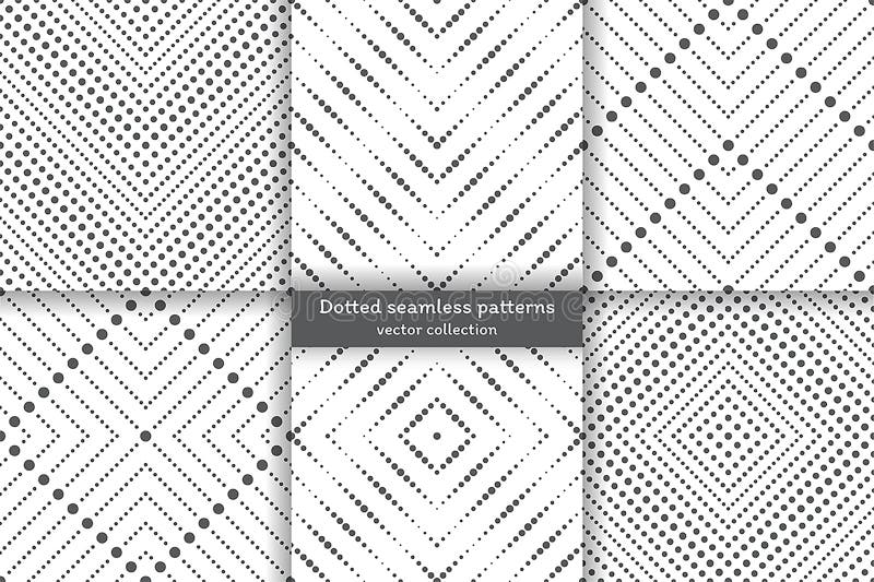 Set of Dotted Seamless Patterns Stock Vector - Illustration of ...