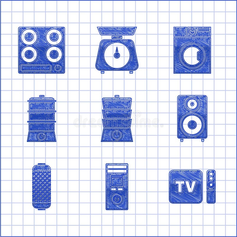 Set Double Boiler, Remote Control, TV Box Receiver and Player with ...