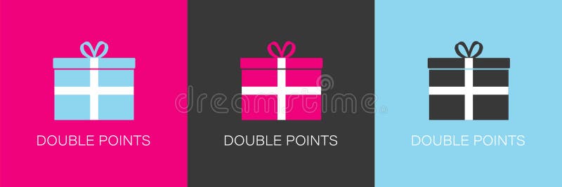 Set of Double Points Posters. Marketing Concept Stock Vector ...