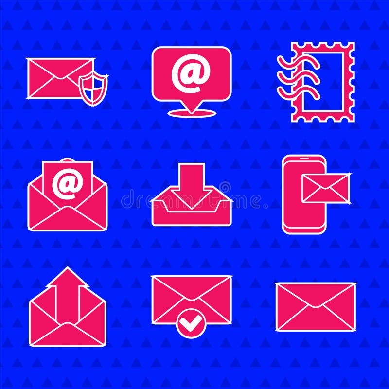 Set Download Inbox, Envelope and Check Mark, Mobile Envelope, Outgoing ... Set Download Inbox, Envelope and Check Mark, Mobile Envelope, Outgoing ...