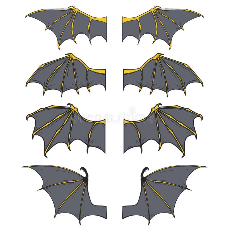 Dragon Wings Icon Cartoon Style Stock Illustrations – 234 Dragon Wings ...
