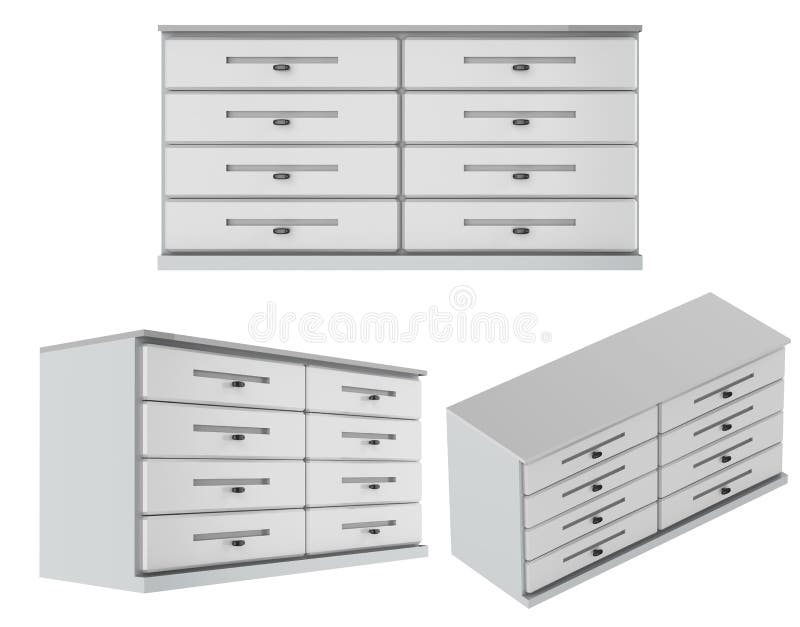 Set of drawers stock illustration. Illustration of rendering - 156881938