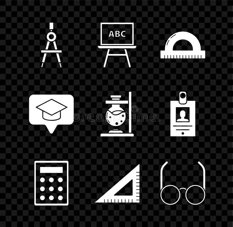 Set Drawing Compass, Chalkboard, Protractor Grid for Measuring Degrees ... Set Drawing Compass, Chalkboard, Protractor Grid for Measuring Degrees ...