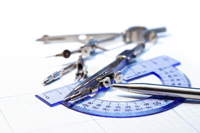 Instrument For Drawing Curves Stock Photo - Image of texture ...