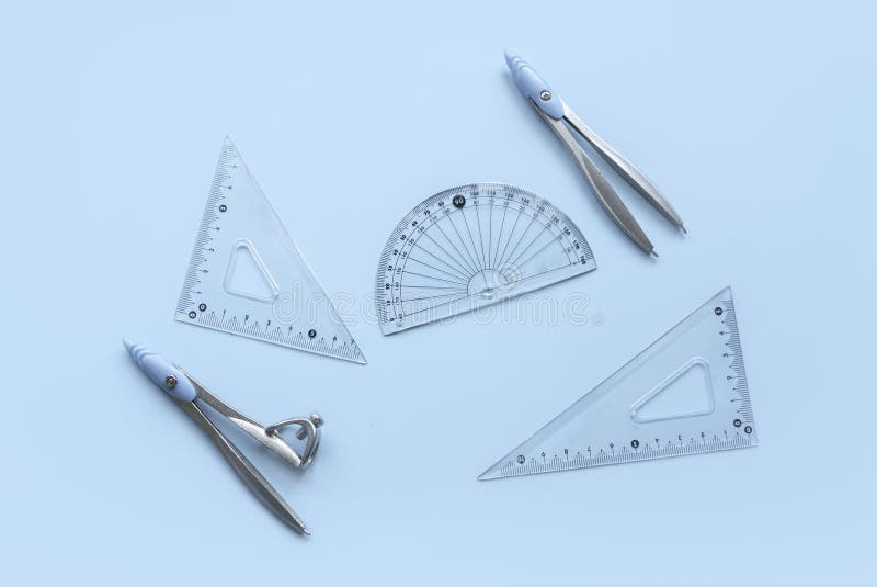 Set of Drawing Tools. Ruler in Different Shape Stock Image - Image of ...