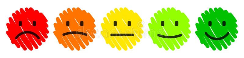 Set Drawn Colored Emoticon, Cartoon Emoticons - Vector Stock ...