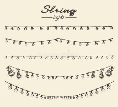 String Christmas Lights Drawing Stock Illustrations – 674 String ...