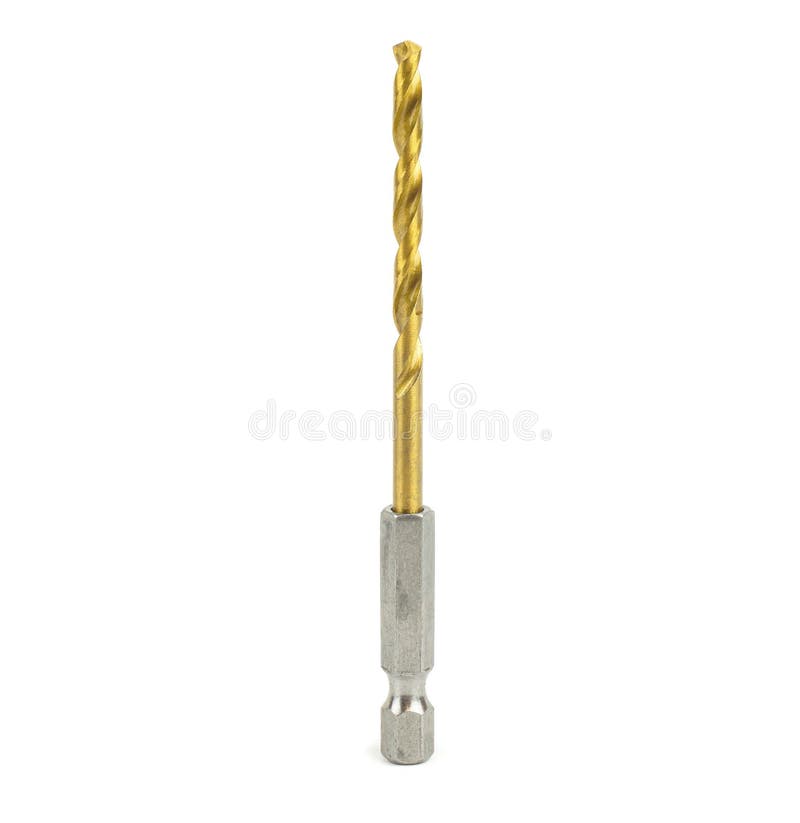 The Installed Drill Bit is Isolated on a White Background Stock Photo ...