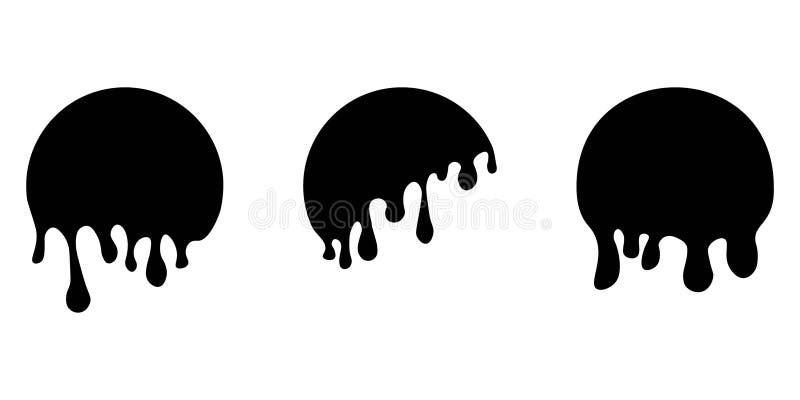 Set of Drip Square Labels. Paint Drip Stickers Stock Vector ...