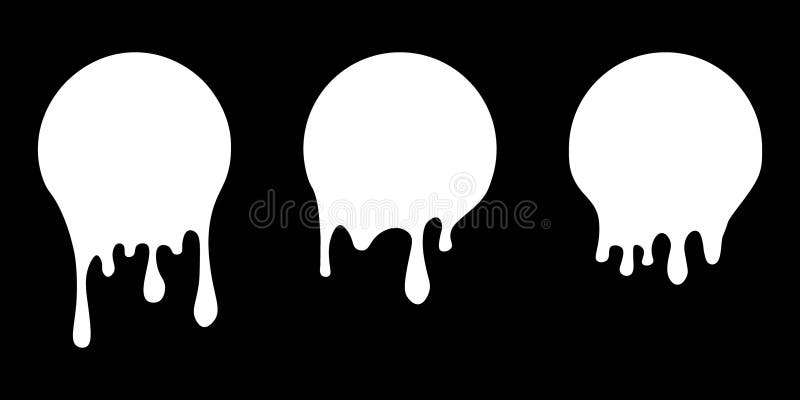 Set of Drip Square Labels. Paint Drip Stickers Stock Vector ...