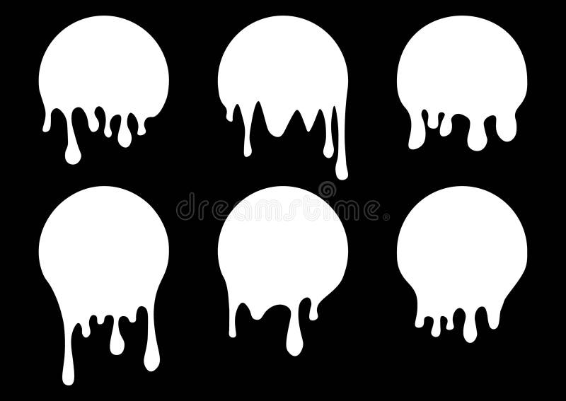 Set of Drip Square Labels. Paint Drip Stickers Stock Vector ...