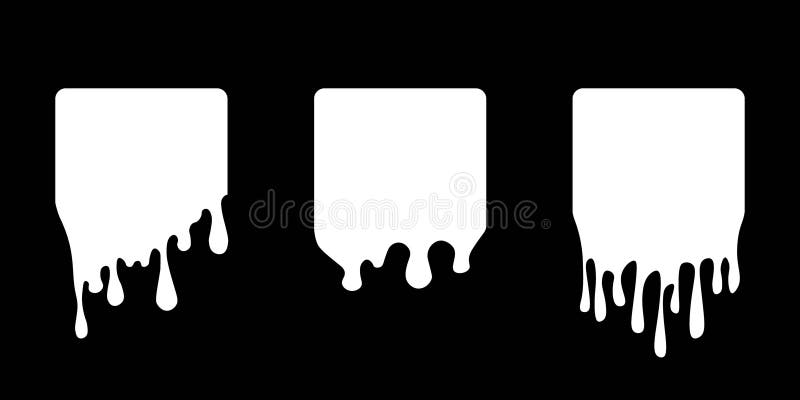 Set of Drip Square Labels. Paint Drip Stickers Stock Vector ...