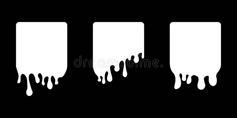 Set of Drip Square Labels. Paint Drip Stickers Stock Vector ...