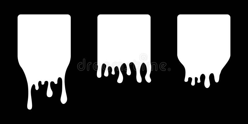 Set of Drip Square Labels. Paint Drip Stickers Stock Vector ...
