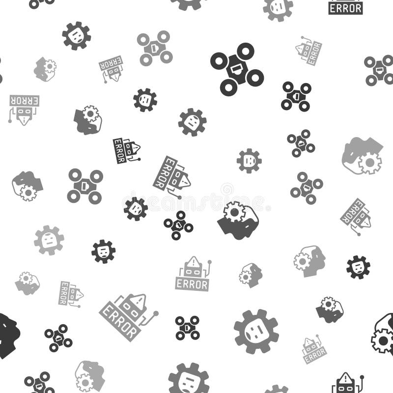 Set Drone, Robot, Humanoid Robot and Error in on Seamless Pattern ... Set Drone, Robot, Humanoid Robot and Error in on Seamless Pattern ...
