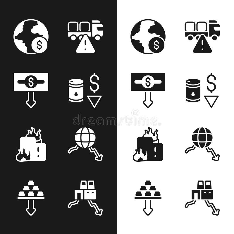Set Drop in Crude Oil Price, Dollar Rate Decrease, Global Economic Crisis, Stop Delivery Cargo ...