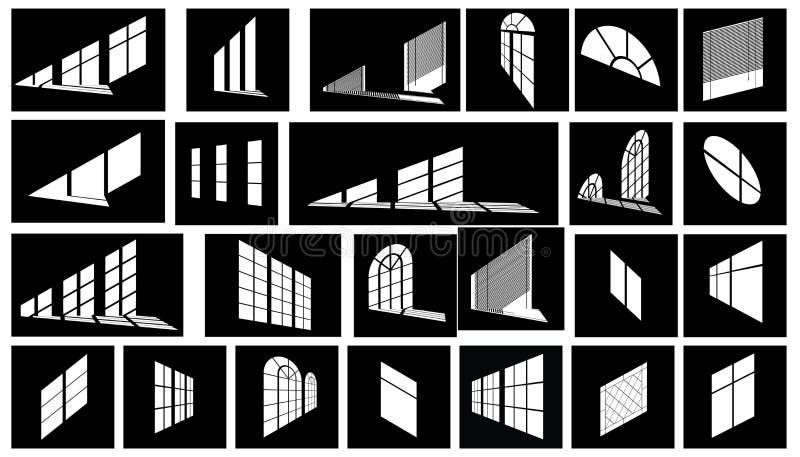 Set of Drop Shadows Shapes for Interior Design Stock Vector ...