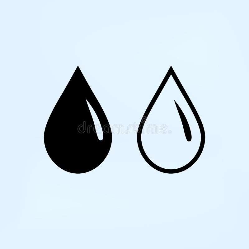 Set of Drops. Liquid Symbol Illustration Stock Vector - Illustration of ...